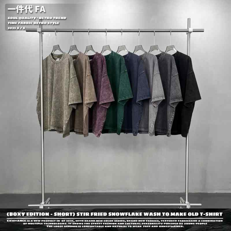 Tシャツ メンズ 男性用 半袖 ゆったり ヴィンテージ ウォッシュ加工 綿 カットソー トップス 春夏 ストリート