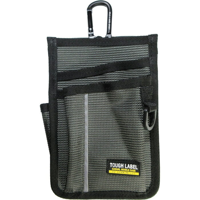 【ここがポイント！】 ・幅50mmのベルト装着可能。 ・反射ライン付き。・プロ用腰袋に使用する1680Dポリエステル使用、 　一味違う高級感のある生地。・ねじれにくいカラビナ装着。 ・本体＋二段ポケット ・左；ドライバー差し、右：カッター差...