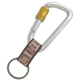 【ここがポイント！】 おしゃれなロック付きカラビナ。 ストラップ付き 【商品仕様】 サイズ：W43×H125×D8mm 重量：30g 関連商品 おしゃれアルミカラビナ 防災・防犯類似商品はこちらタフレーベル　カラビナ&キーホルダー7mmチタ...