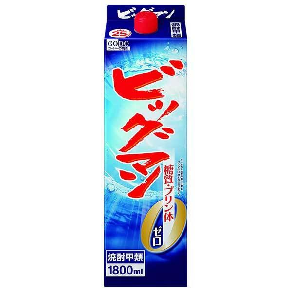 合同 ビッグマン 25度 パック 1.8L 1800ml x 6本 ケース販売 送料無料 本州のみ 合同酒精 焼酎甲類 103780