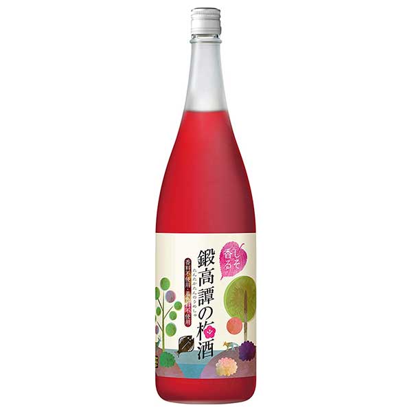 赤しその爽やかな香りと梅のやさしい甘酸っぱさが調和した梅酒。ロックやソーダ割りで華やかな風味を楽しめます。1.8Lの大容量ボトルで業務用やパーティーにも最適。