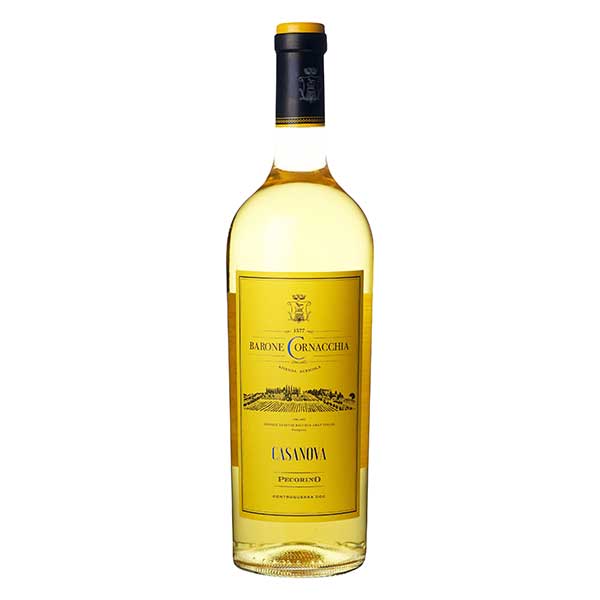 イタリア・アブルッツォ州で造られる白ワイン「バローネ コルナッキア コントログエッラ ペコリーノ」です。アブルッツォのコントログエッラで育ったペコリーノを使用したこのワインは、白桃や柑橘、アーモンドのアロマと、ふくよかな果実味とコク、しっか...