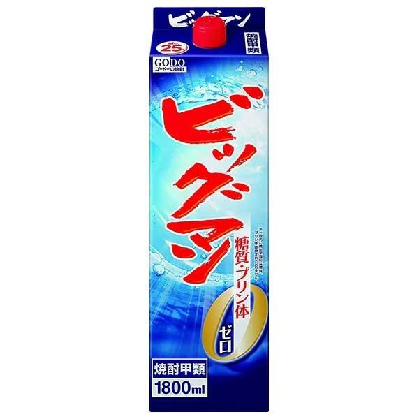 合同 ビッグマン 25度 パック 1.8L 1800ml x 6本 ケース販売 合同酒精 焼酎甲類 103780