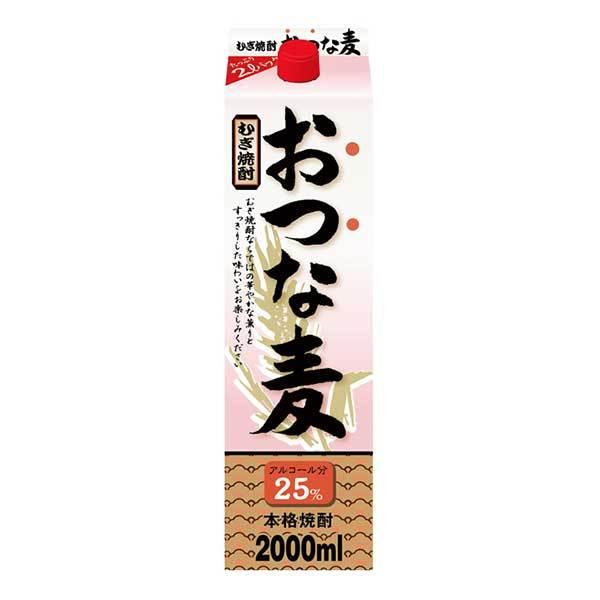 合同 本格むぎ焼酎 おつな麦 25度 パック 2L 2000ml x 6本 ケース販売 送料無料 本州のみ 合同酒精 焼酎乙類 102923