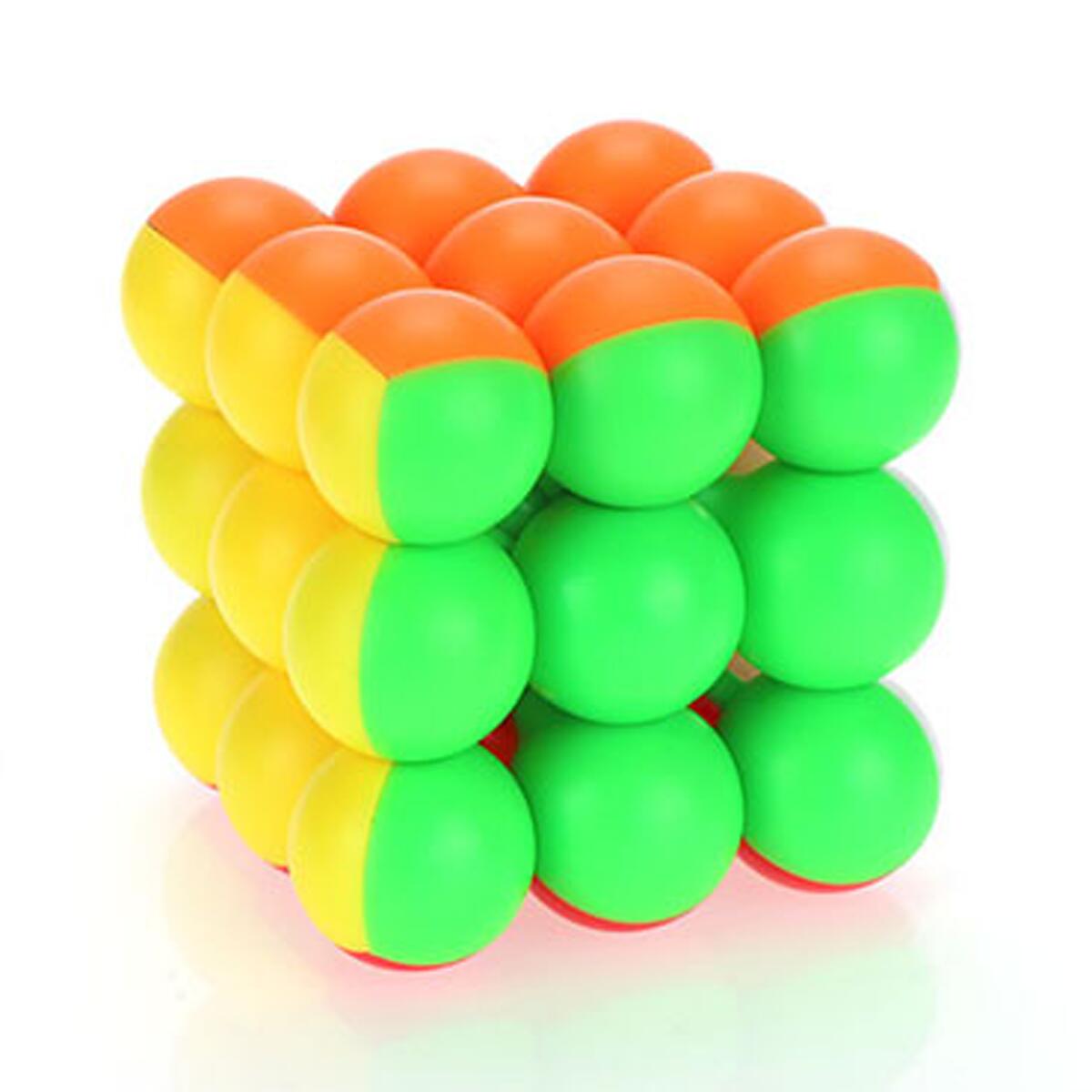 Yjのビギナー向けの3x3キューブパズルを球体ブロックにアレンジしたユニークなモデルです。 基本的な性能は通常の3x3x3のキューブと同等ですが見た目のインパクトはかなりのもので 実際にスクランブル（混ぜてみると）いつもとかなり違った印象に...