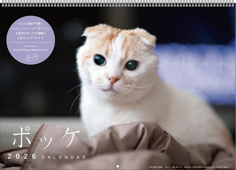 2026年 カレンダー 【新品未開封】■タイトル／ポッケ ■品番／CL26-392 ■JAN／4995027174420 ■サイズ・仕様／51×36cm・26P / ヒラ ◆カレンダーご購入時の注意事項 ●表示している商品画像はイメージです...