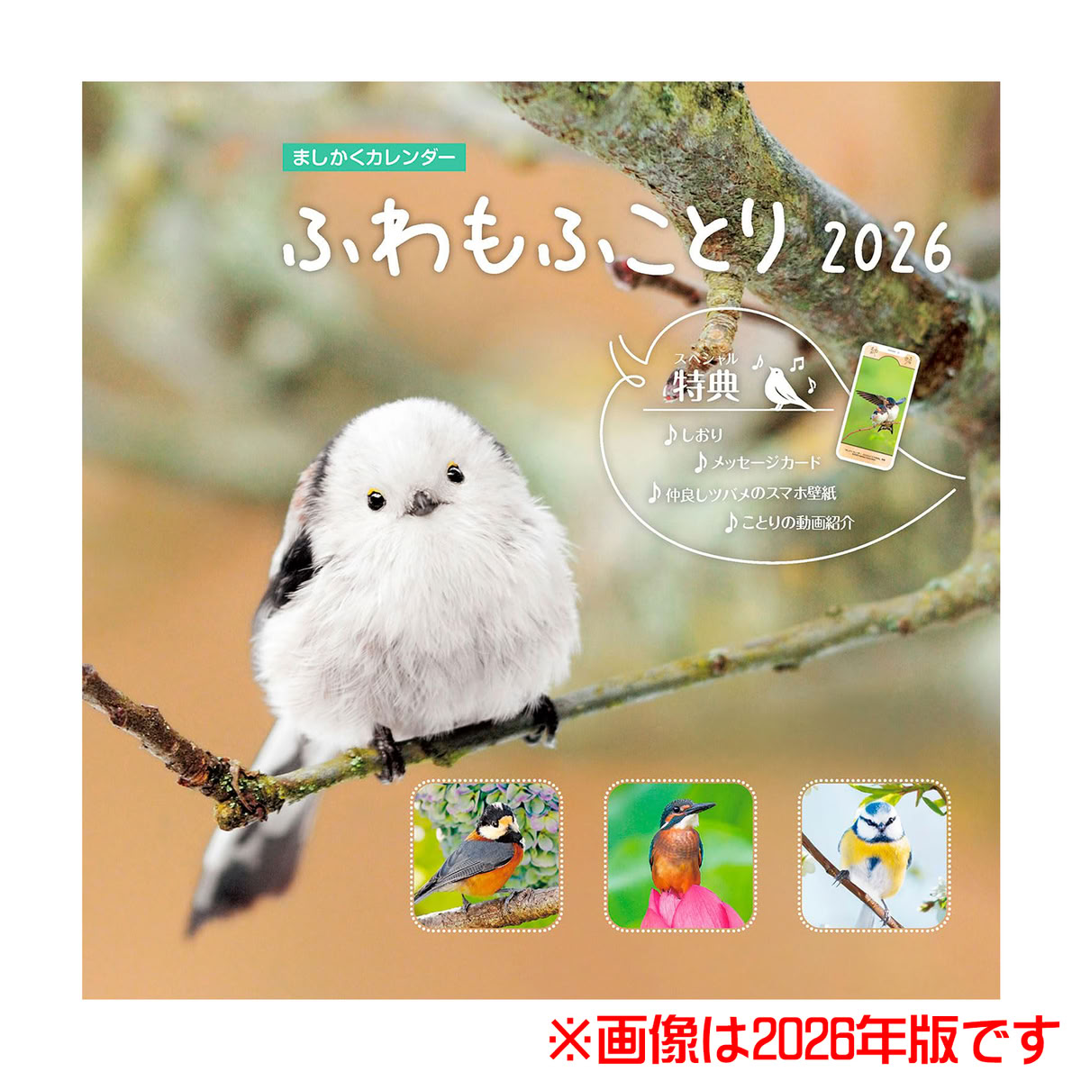 2027年 カレンダー 【新品】■タイトル／ましかくカレンダー　ふわもふことり 2027 ■品番／9784295025399-DS ■JAN／9784295025399 ■サイズ・仕様／210×210 / ヒラ ■商品説明／見ているだけで癒...