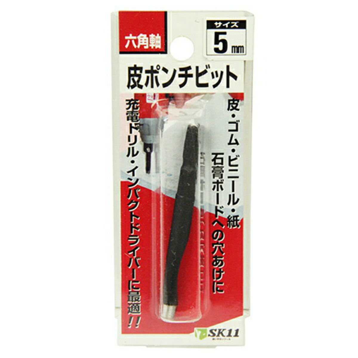 商品名：Y-SK11 六角軸皮ポンチ 5MM内容量：1個JANコード：4977292337489商品番号：101-4977292337489ブランド：Y−SK11皮・ゴム・ビニール・紙・石膏ボードへの穴あけに。皮、ゴム、ビニール、紙、石膏ボ...