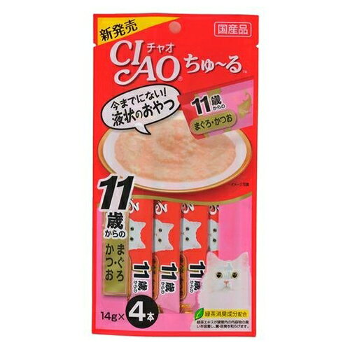 商品名：いなば チャオ CIAO ちゅ~る 11歳からのまぐろ・かつ 4本入内容量：4本入JANコード：4901133716607発売元、製造元、輸入元又は販売元：いなばペットフード原産国：日本商品番号：101-4901133716607ブ...