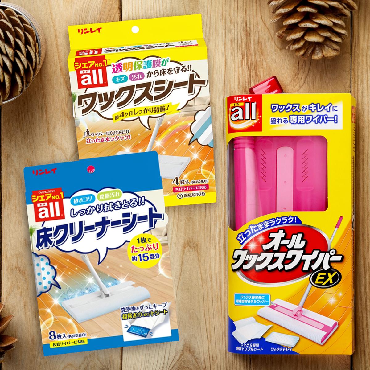 セット内容・リンレイ オール ワックスシート 4枚入・リンレイ オール 床クリーナーシート 8枚入・リンレイ オール ワックスワイパーEX 1本上記3点セットです。--------------------------商品名：リンレイ オール...