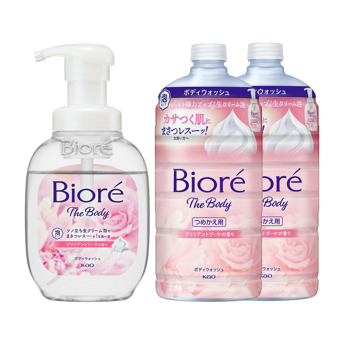 セット内容・花王 ビオレ ザ ボディ 泡タイプ ブリリアントブーケの香り ポンプ 本体 540mL・花王 ビオレ ザ ボディ 泡タイプ ブリリアントブーケの香り つめかえ用 780mL×2個上記3点のセットです。--------------...