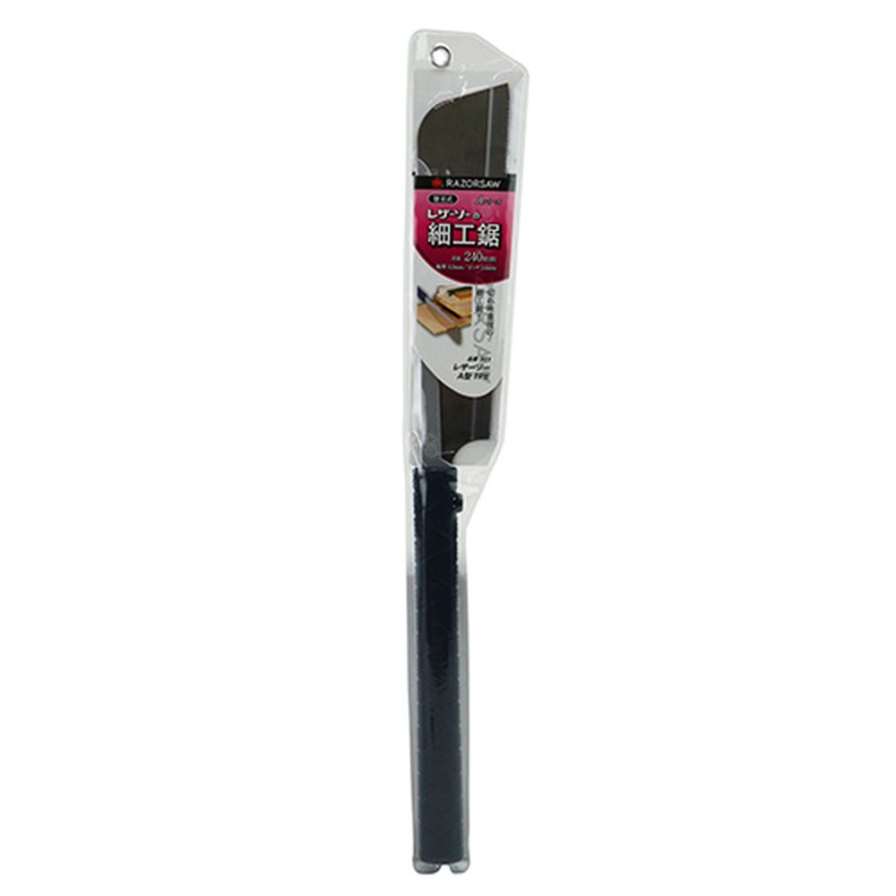 【用途】一般木材・化粧合板・塩ビ・デコラ用鋸。【商品特徴】0.3mmの超薄刃は鋭い切れ味と鉋仕上が必要としない切口を実現します。一般木材・合板・集成材・竹細工まであらゆる仕上加工に最適です。長い背金が固定しているので、鋸の重みを手に感じつつ...