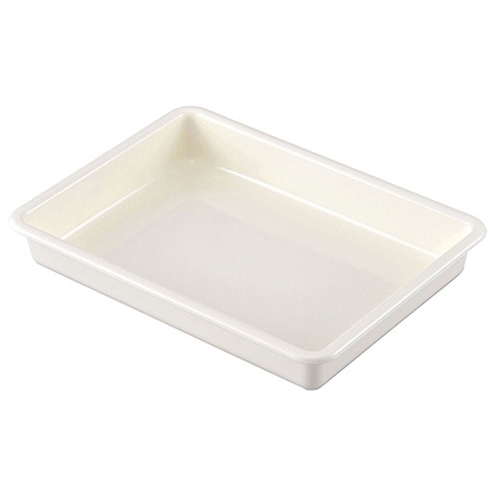 【用途】食品の一時保存。【商品特徴】ポリプロピレン製の角バットです。【商品仕様】●呼びサイズ：18枚取り。●サイズ(外寸)：277××208×43mm。●サイズ(内寸)：235×170mm。●耐熱温度：120度(電子レンジ・食洗機使用可能)...