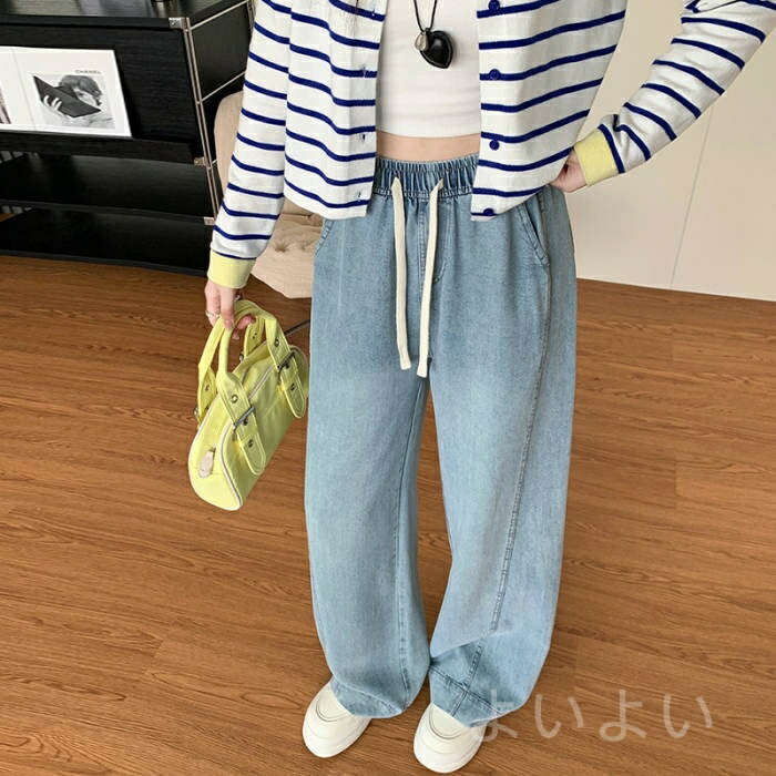カラー ブルー(写真参考) ☆モニターの発色の具合により実際の商品と色が異なる場合がございます。 サイズ（CM） 【S】着丈100、ウエスト60、ヒップ105 【M】着丈101、ウエスト64、ヒップ110 【L】着丈102、ウエスト68、ヒ...