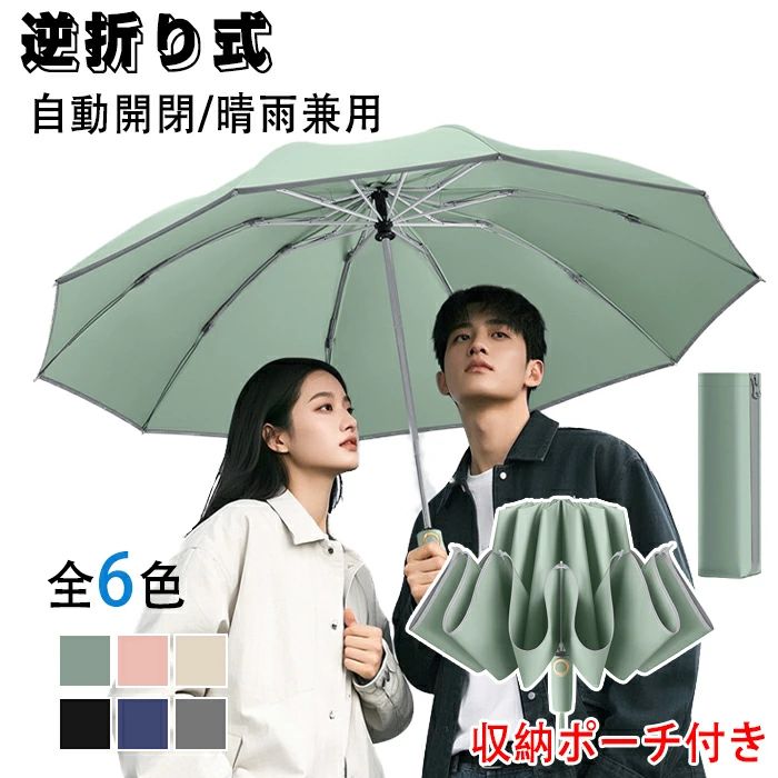 商品仕様 【逆折り式設計】この傘には画期的な逆折り式が採用されています。特に雨の日の使用でその利便性が際立ちます。傘を畳む際に、濡れた面が内側になるようになっており、そうなることで、衣服や持ち物が濡れる心配がなくなり、外出時の安全と快適をし...