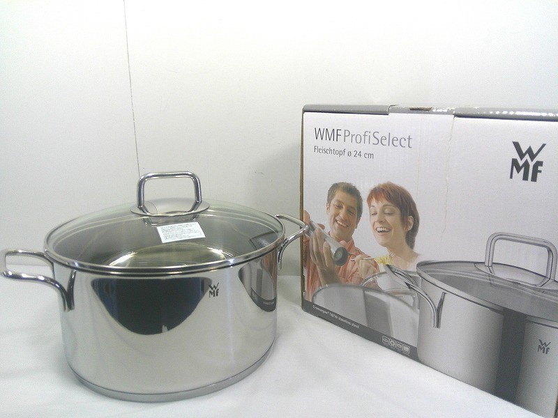 &nbsp; 商品説明 商品名 【中古】WMF ProfiSelect ヴィーエムエフ　両手鍋　ふた付　ステンレス　24cm　5.7L　CW238　IH対応可【9800円以上で沖縄・離島も送料無料】 コメント 保管状況により汚れがあったので...