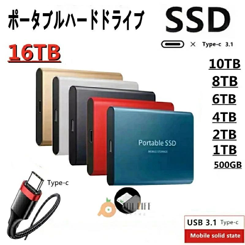 【商品説明】 コンパクトサイズでありながら大容量 色：ブラック、 、ブルー 、レッド 材料：アルミニウム合金 インターフェース：USB 3.1第1世代 互換システム：Windows XP/Vista/7/88.1/10、オペレーティングシス...