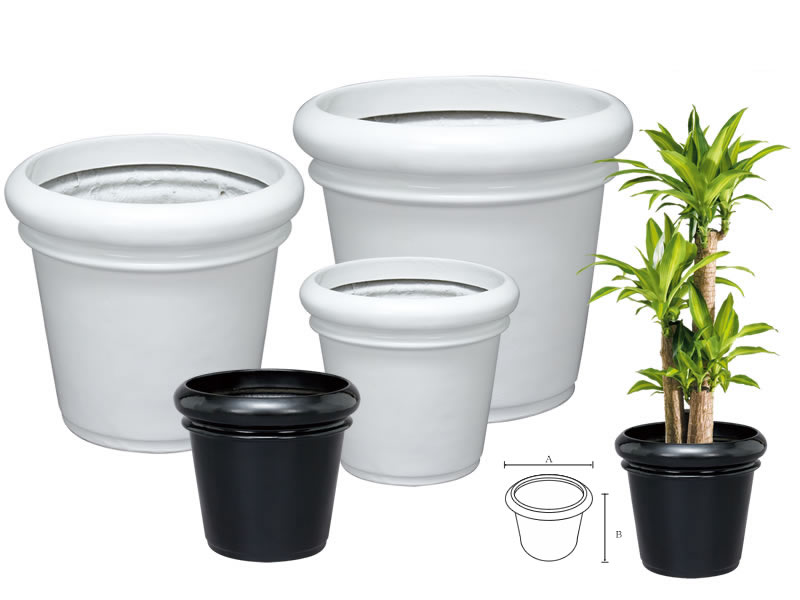 人気のセラポット 40型の光沢タイプです 観葉植物から樹木まで用途色々！（穴あり、穴なしをお選びください） 底穴を開ける加工はお客様の別注商品となりますので、 加工後商品の返品または交換はできません。 あらかじめご了承下さい ■カラー ブラ...