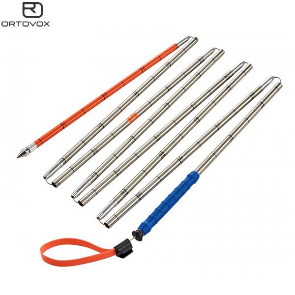 320cmサイズのスチールプローブ。 pfaシステム。 ●素材／スチール ●サイズ／長さ320/44cm×8本、ポール外径12mm ●重量／680g 　プローブの選び方はこちら 【オルトボックス　ORTOVOX】【プローブ】【300cm以上...