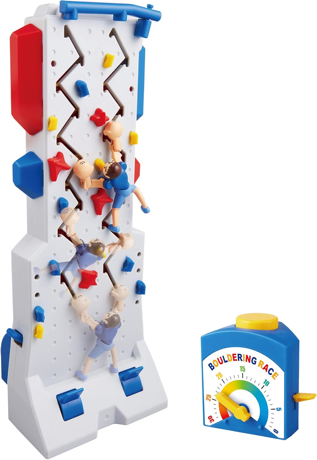 話題の新スポーツ「スピードクライミング」が手軽に体験できるファミリーアクションゲームが登場!! 【機能説明】 レバー操作でクライマー人形を操作して壁を登らせます。 付属のタイマーでタイムを測定し、速くゴールまでたどりついた人の勝ちです。 ゴ...