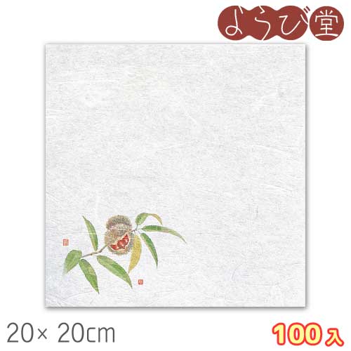 薄口のため透過性がよく、掛紙として柔らかな雰囲気を演出することができます。吸水性に優れているので霧吹き等で湿らせて乾燥防止としてもご使用いただけます。 ●サイズ：約20×20cm●入数：100枚入●素材：無蛍光薄口雲竜和紙●生産国：日本製 ...
