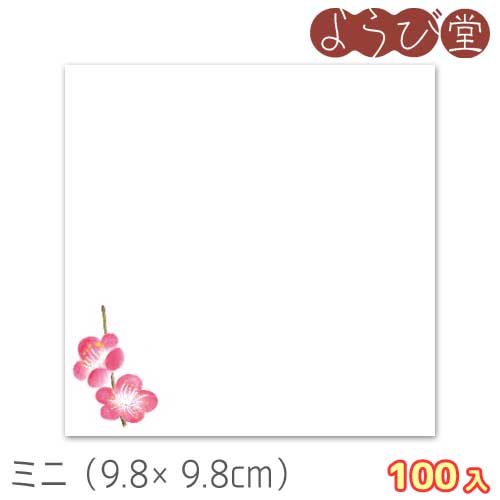 約10cm角のミニサイズの耐油天紙です。耐油天紙は長時間経過しても油がにじみにくく天ぷらがべとつかず揚げたての美味しさを保ちます。余分な油が器にこびりつきにくく後片付けが簡単です。 ●サイズ：約9.8×9.8cm●入数：100枚入●素材：耐...