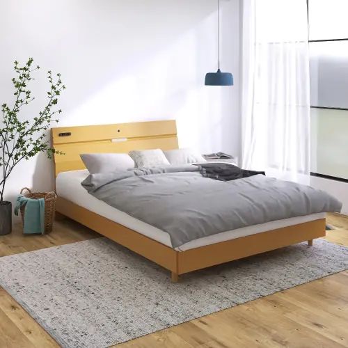 お客様の注目キーワードはこちら！すのこベッド ダブルベッド ダブルサイズ スマホスタンド付き ナチュラルナチュラルなカラーリングが特徴のダブルベッドです。自然の素材感とシンプルなデザインが調和し、お部屋に温かみと落ち着きをもたらします。ヘッ...