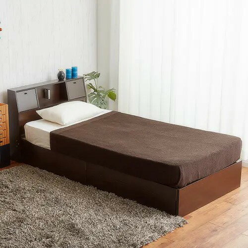 お客様の注目キーワードはこちら！収納付きベッド セミダブルベッド 照明付きベッド 棚付き 引き出し付き コンセント付き キャスター付き枕元に便利にお使いいただける収納棚と手元を明るく照らすライト、スマートフォンの充電ができるコンセントも付い...