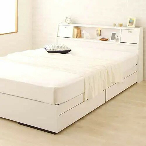 お客様の注目キーワードはこちら！収納付きベッド ダブルベッド 照明付きベッド 棚付き コンセント付き 引き出し付き 大容量 日本国産こちらのベッドは、ブラック、ブラウン、ホワイト2タイプ全4種類のカラーをご用意しています。ダブルベッドですの...