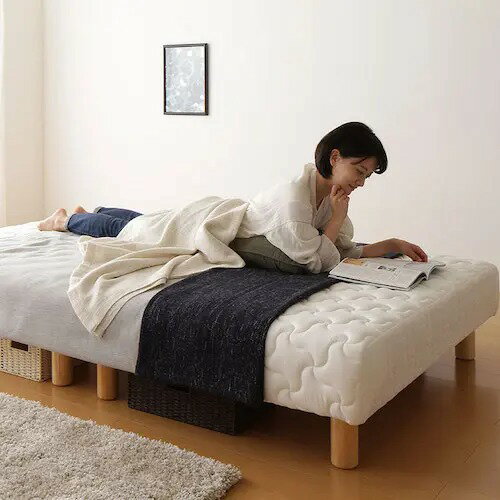お客様の注目キーワードはこちら！マットレスベッド シングルベッド ポケットコイル 脚付き 分割式 ヘッドレス 日本国産ベッドフレームとマットレスが一体になったこちらのマットレスベッドは、分割タイプで搬入もスムーズに行えます。シンプルなデザイ...