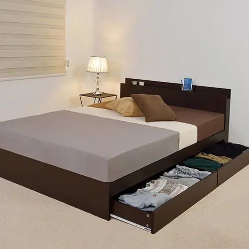 モダンデザイン引出し収納ベッド ダークブラウン セミダブルサイズ商品をお気に入りショップをお気に入りページトップ関連商品ご注文