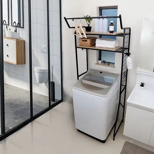 お客様の注目キーワードはこちら！使いやすさとデザイン性を一つに ヴィンテージランドリーラック 棚板タイプこちらのランドリーラックは、使う方が使いやすいように理想的なランドリースペースを作り出すことができる機能性に優れたデザインが魅力です。幅...