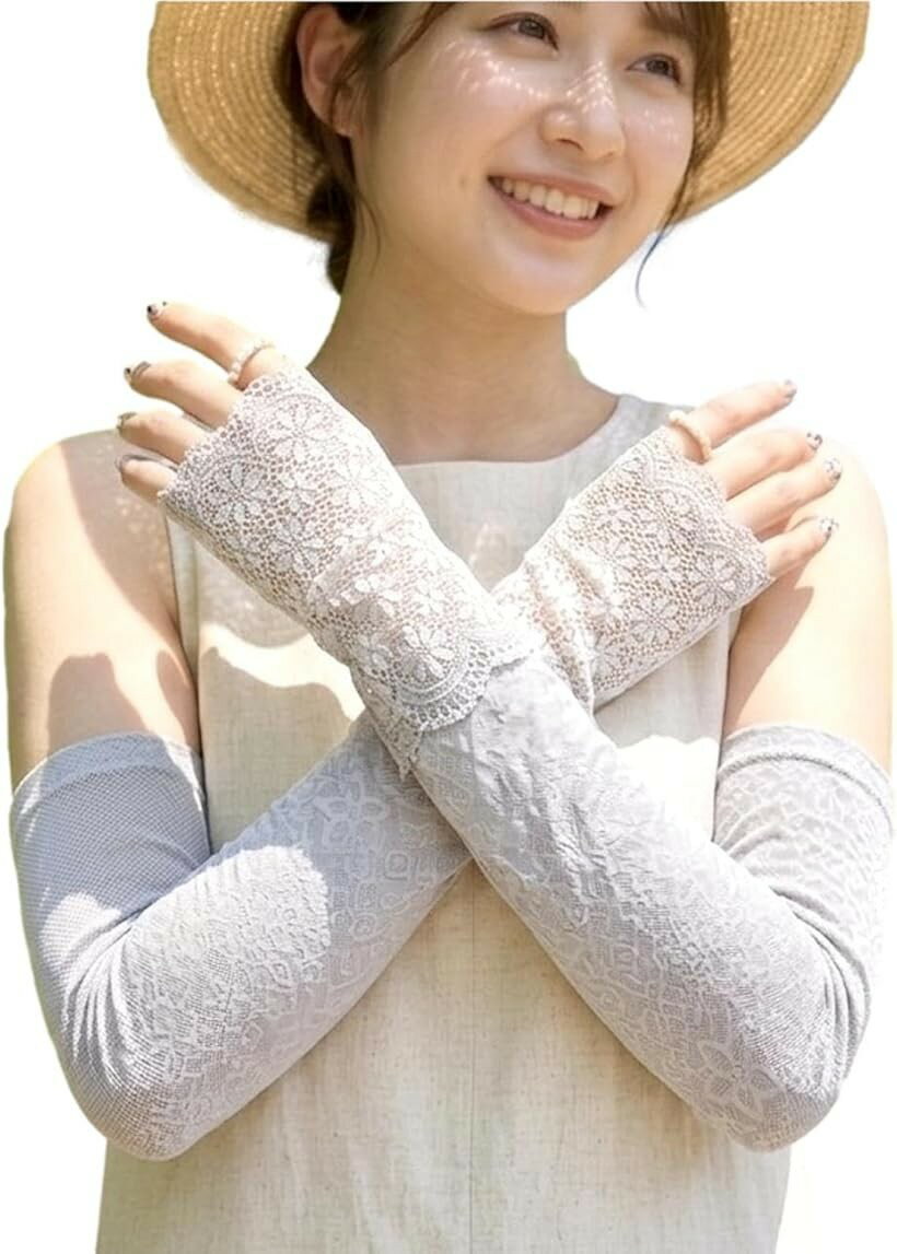 バリエーションコード : 2brppw0qvt商品コード2brplhyc4c商品名手元を彩る 3種のシアーレース アームカバー フィンガーレスタイプ 暑くてもムレにくいサラサラ 手袋 グローブブランドElectric Circusカラーグレ...