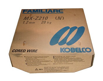神戸製鋼（KOBELCO)フラックス入り溶接ワイヤ MXZ-210 1.2mm 20kgです。製缶、軽量鉄骨、産業機械、建機等のすみ肉および突合せ溶接に最適です。すみ肉溶接と、下向・横向突合せ溶接を可能にしたワイヤです。優れた耐気孔性、低ス...