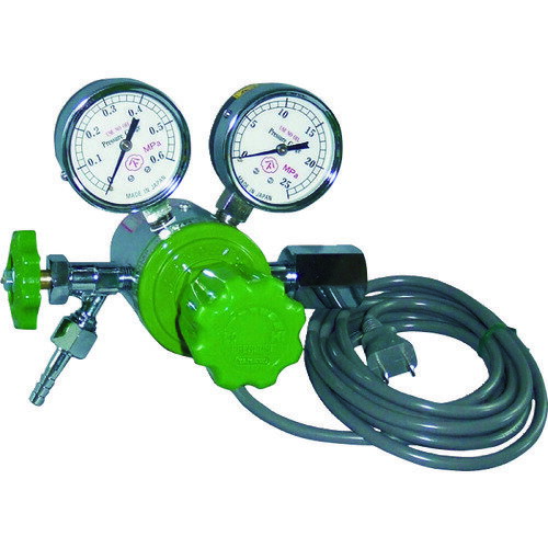 調整器 ガス調整器 ヤマト産業 ヒーター付圧力調整器 YR-507V-2-11-CO2 炭酸ガス MAGガス用です。減圧時に温度降下するガスに最適です。出口バルブ付です。イナートガス溶接・ハウス栽培・廃水中和。 1次側使用圧力：2〜15MP...