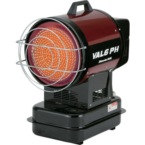 【季節商品につき品切れの際はご容赦ください】 静岡製機の VAL6-PH 赤外線オイルヒーター は、コンパクト設計でありながら 赤外線放射熱と温風のW効果 により広範囲を効率的に暖める業務用灯油ヒーターです。 熱出力約 13kW（10,90...