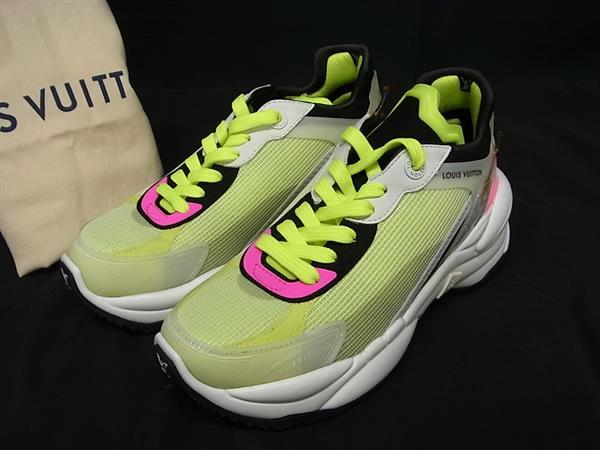 商品情報 ブランド名 LOUIS VUITTON ルイヴィトン 状態ランク SAランク(新品同様) ライン カラーグリーン系 素材 サイズ 表記サイズ:35 1/2(日本サイズ約22.5cm)アウトソール 約29cm　踵の高さ 約4.5cm...