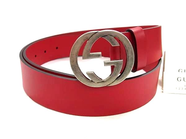 商品情報 ブランド名 GUCCI グッチ 状態ランク Sランク(未使用品) ライン カラーレッド系 素材 レザー サイズ(cm) 表記サイズ:95・38実寸:全長　約111.5cm　ウエスト　約91cm〜約101cm(調節可能...