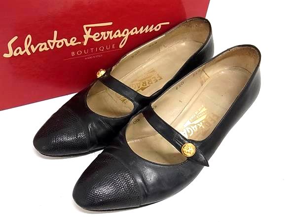 商品情報 ブランド名 Salvatore Ferragamo フェラガモ 状態ランク BCランク ライン カラーブラック系 素材 レザー サイズ(cm) 表記サイズ：6 1/2(日本サイズ約23.5〜24.0cm)実寸サイズ：アウトソール ...