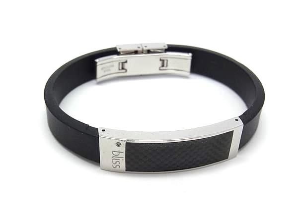 商品情報 ブランド名 bliss ブリス 状態ランク Bランク ライン カラーブラック系 素材 SS×ラバー サイズ(cm) 内周:約17.5cm　幅:約1cm サイズ(inch) ポケット 付属品画像内にあるものが全てになります シリアル...