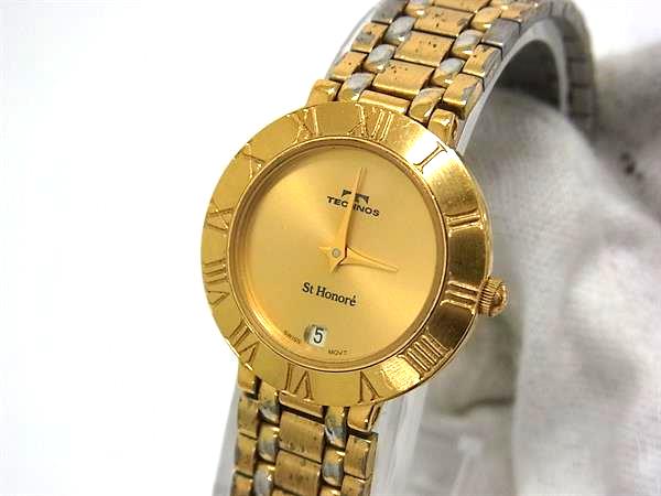 商品情報 ブランド名 TECHNOS テクノス 状態ランク Bランク ライン カラーゴールド系 素材 SS サイズ フェイス 縦 約2.4cm　横 約2.4cm(リューズ含まず)　ブレス幅 約1.2cm　腕周り 約13cm ポケット 付属品...