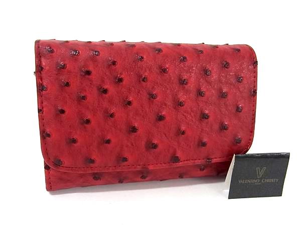 商品情報 ブランド名 VALENTINO CHRISTY ヴァレンティノ クリスティ 状態ランク ABランク(美品) ライン カラーレッド系 素材 オーストリッチ サイズ W 約14.2cm　H 約10cm　D 約2.9cm ポケット外 ポ...