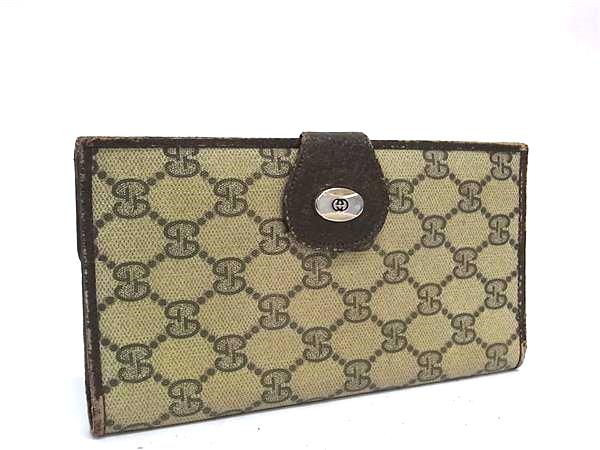 商品情報 ブランド名 GUCCI オールドグッチ 状態ランク Bランク ライン カラーグレージュ系×ブラウン系 素材 PVC×レザー サイズ(cm) W 約10cm　H 約18.5cm　D 約1cm サイズ(inch) W 約3.94inc...