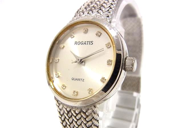 商品情報 ブランド名 ROGATIS ロガティス 状態ランク ABランク(美品) ライン カラーシルバー系 素材 SS サイズ(cm) フェイス:縦 約2.5cm　横 約2.5cm(リューズ含まず)　ブレス幅:約1.4cm　腕周り:約15c...