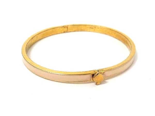 商品情報 ブランド名 kate spade ケイトスペード 状態ランク Bランク ライン カラーピンクベージュ系×ゴールド系 素材 サイズ(cm) 内周:約19cm　幅:約0.4cm サイズ(inch) ポケット 付属品画像内にあるものが全...