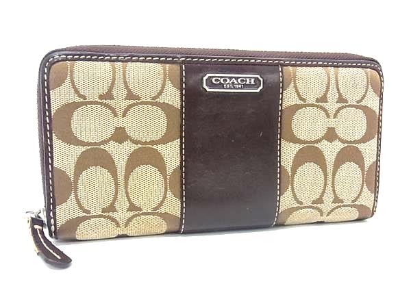 商品情報 ブランド名 COACH コーチ 状態ランク Bランク ライン カラーブラウン系 素材 キャンバス×レザー サイズ W 約19.5cm　H 約10cm　D 約2.5cm ポケット中 ポケット×2　札入れ×3　小銭入れ×1　カード入れ...
