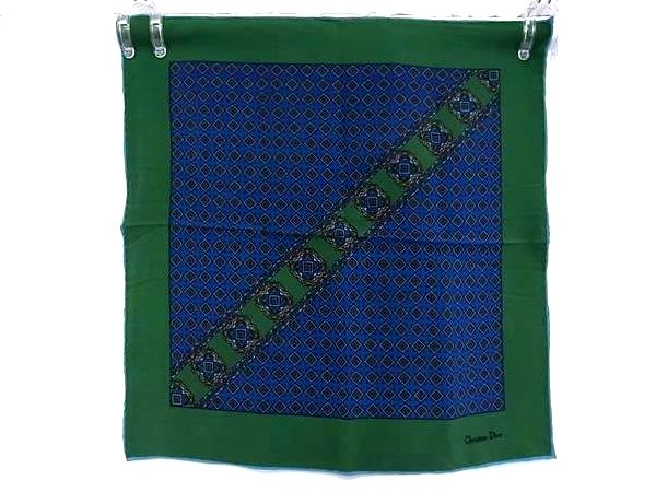 商品情報 ブランド名 ChristianDior クリスチャンディオール 状態ランク Aランク(美品) ライン カラーグリーン系×ブルー系 素材 サイズ(cm) W 約37.5cm　H 約39.8cm サイズ(inch) ポケット 付属品画...