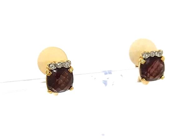 商品情報 ブランド名 SWAROVSKI スワロフスキー 状態ランク ABランク(美品) ライン カラーゴールド系×ブラウン系 素材 サイズ(cm) W 約0.9cm　H 約1cm サイズ(inch) W 約0.35inch　H 約0.39...