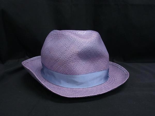 商品情報 ブランド名 BORSALINO ボルサリーノ 状態ランク SAランク(新品同様) ライン カラーライトパープル系×ライトブルー系 素材 ストロー サイズ(cm) 表記サイズ：60実寸：頭周り 約56cm　つば 約6cm サイズ(i...