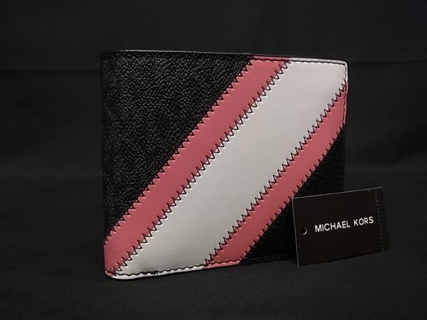商品情報 ブランド名 MICHAEL KORS マイケルコース 状態ランク Sランク(未使用品) ライン カラーブラック系×ピンク系 素材 PVC×レザー サイズ(cm) W 約11.4cm　H 約9.4cm　D 約3cm サイズ(inch...